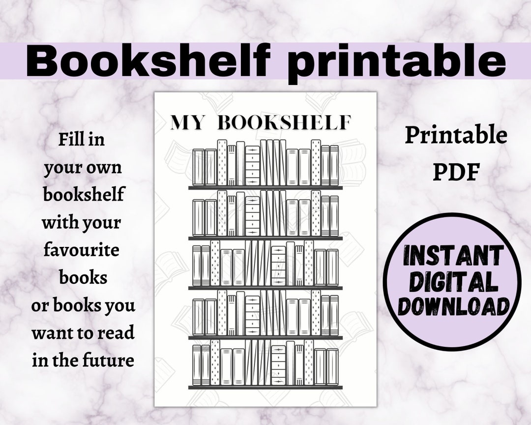 Bookshelf Print Bookshelf Reading Log Reading Tracker - Etsy