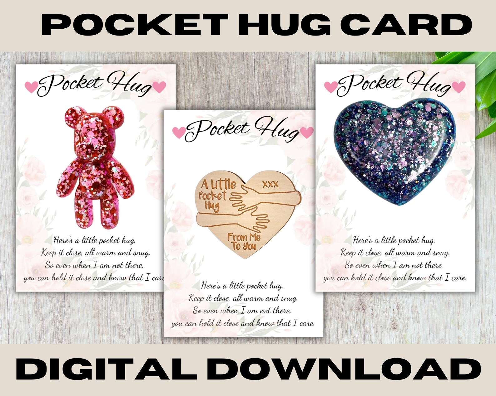 Pocket Hug Card PNG, Backing Card Templates, Pocket Hug Printable ...