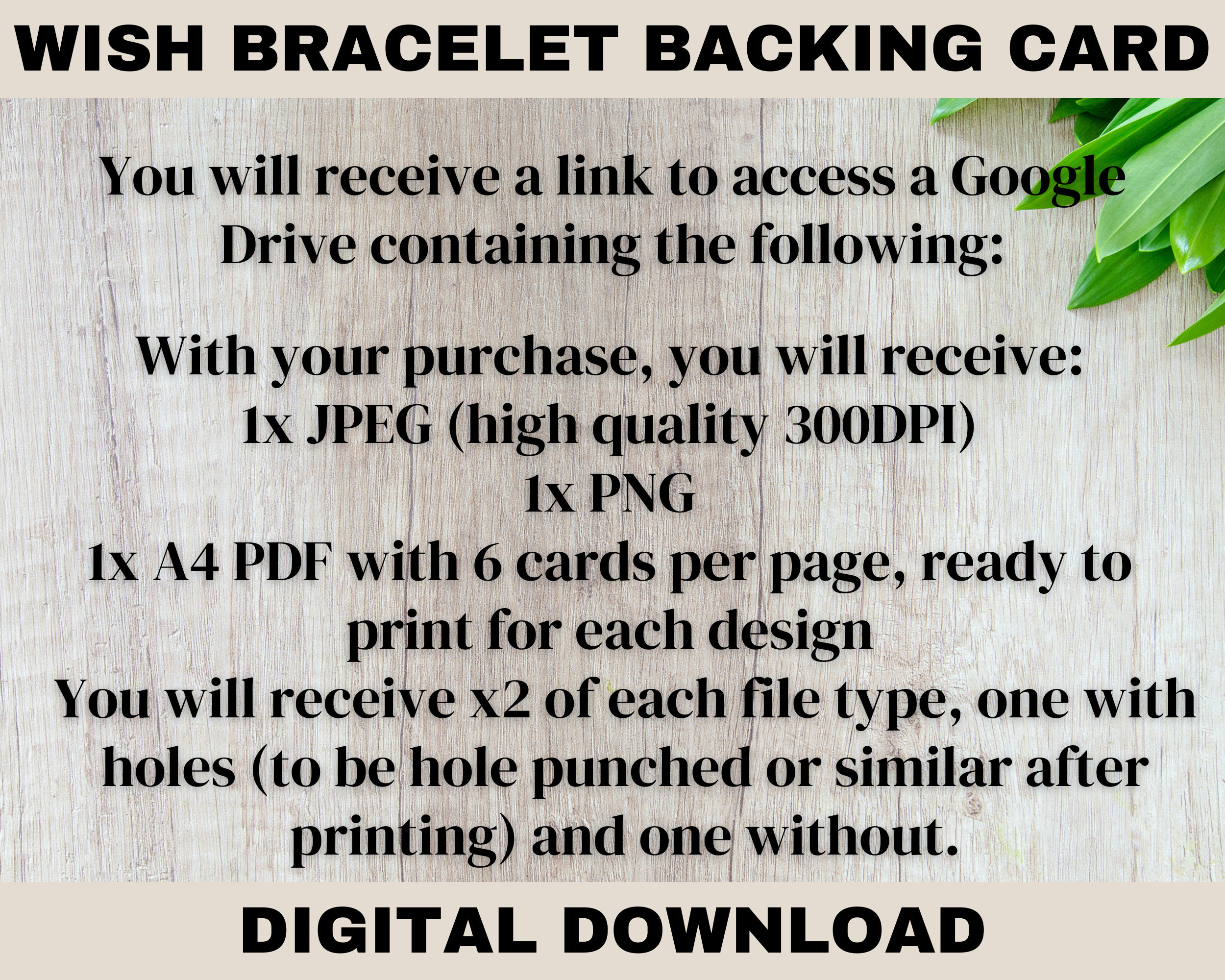 Wish Bracelet Card Template Bundle, Bracelet Display Cards, Business ...