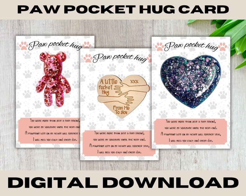 Pocket Hug Card Template, Pocket Hug PNG, Backing Card Printable ...