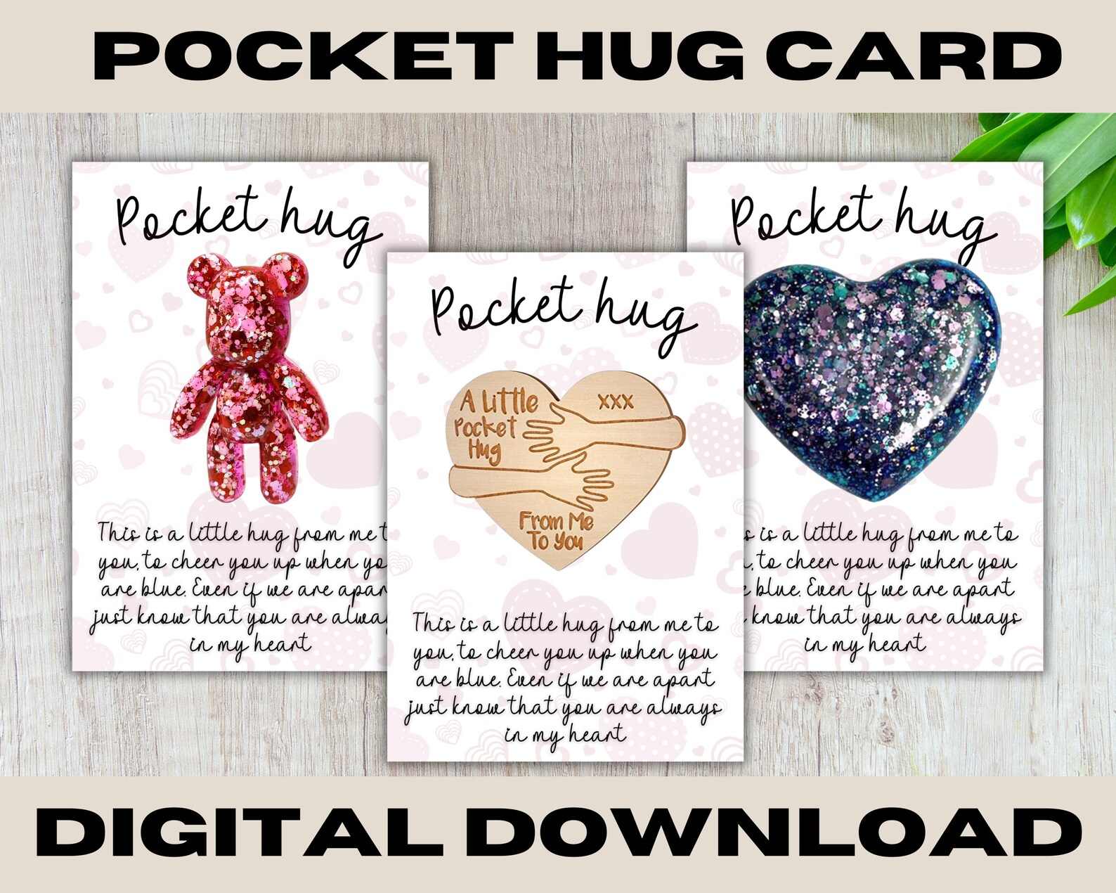 Pocket Hug Card PNG, Backing Card Templates, Pocket Hug Printable ...