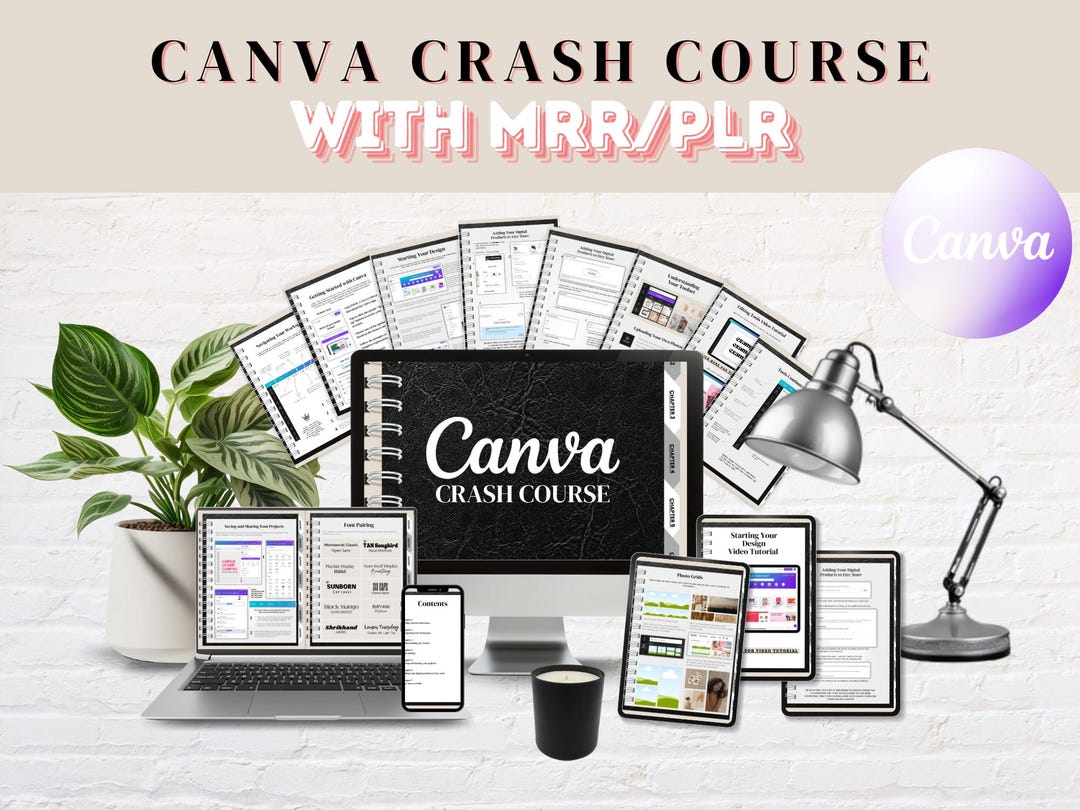 Canva Crash Course Template MRR PLR, Done for You Product, Canva ...