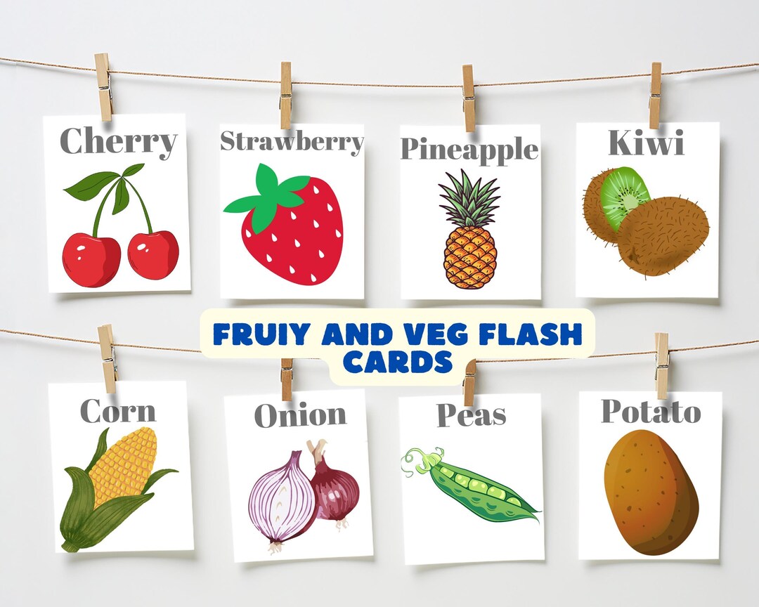 Food Name Cards, Food Flash Cards Toddler, Printable Teacher Resources ...