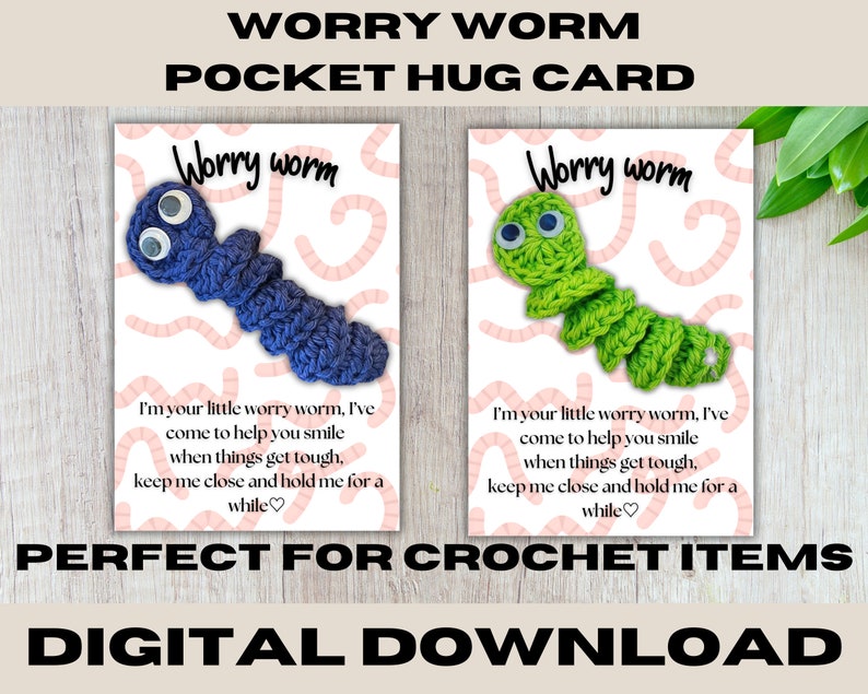 Worry Worm Backing Card, Templates for Small Business, Commercial Use ...