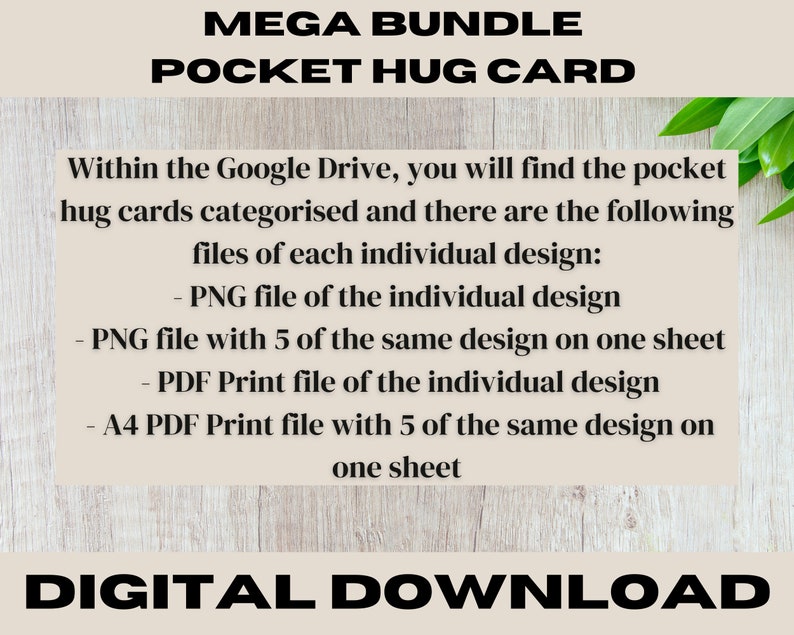 Pocket Hug Card Template, Pocket Hug PNG, Backing Card Printable ...