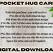 Pocket Hug Card PNG, Pocket Hug Template, Commercial Use PNG, Printable ...