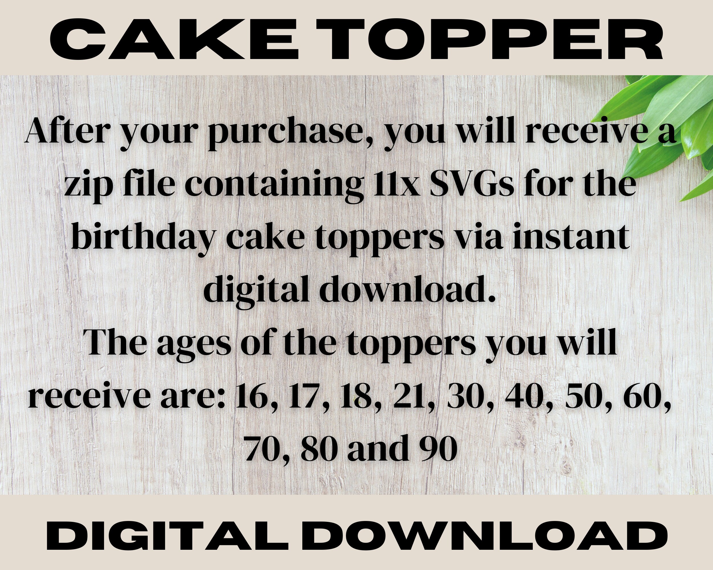 Birthday Cake Topper Bundle, SVG Cake Toppers, SVG Bundle for Birthdays ...