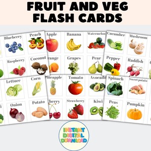 Food Flash Cards Toddler, Montessori Flashcards, Homeschool Printables ...
