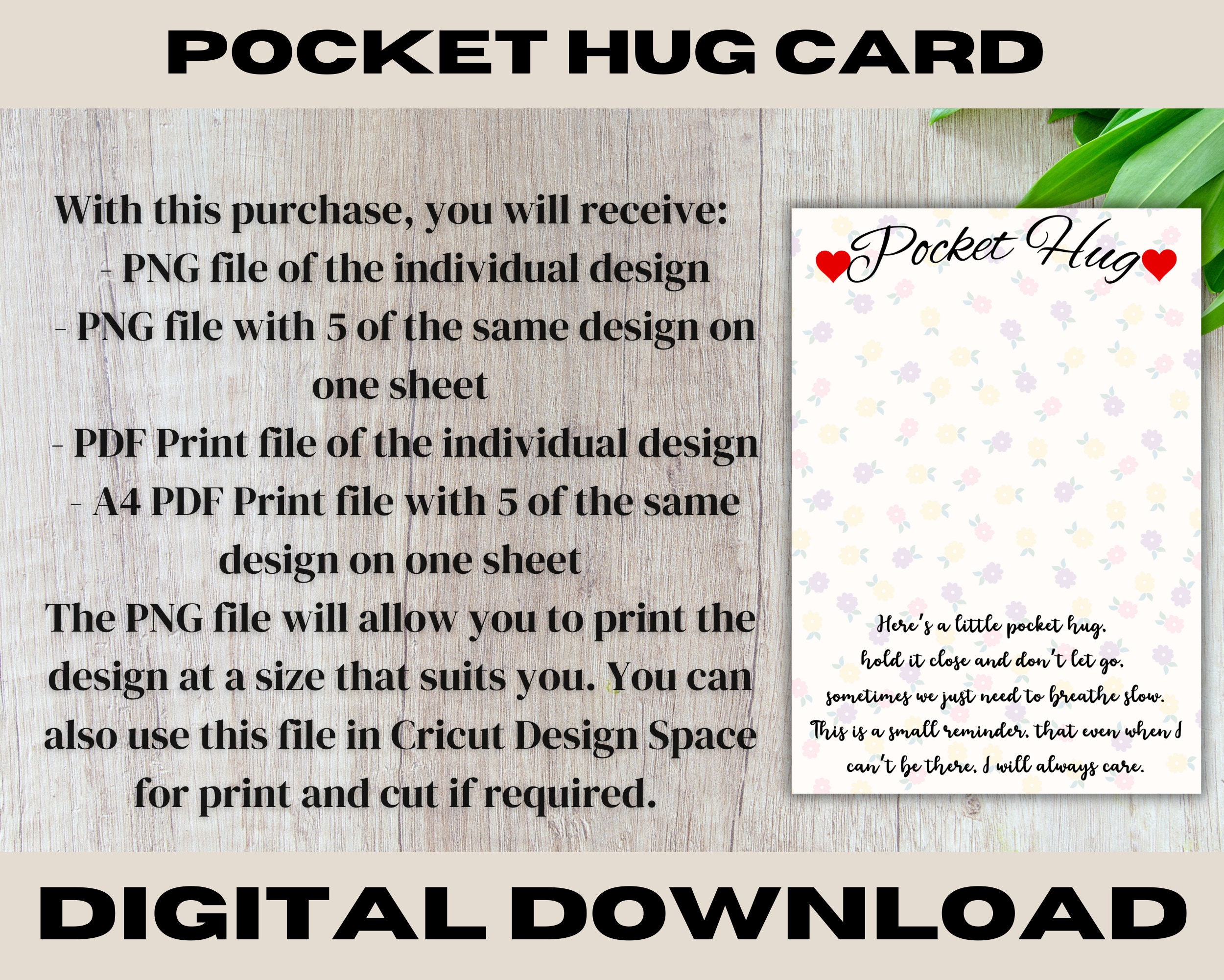 Pocket Hug Card PNG, Backing Card Templates, Pocket Hug Printable ...