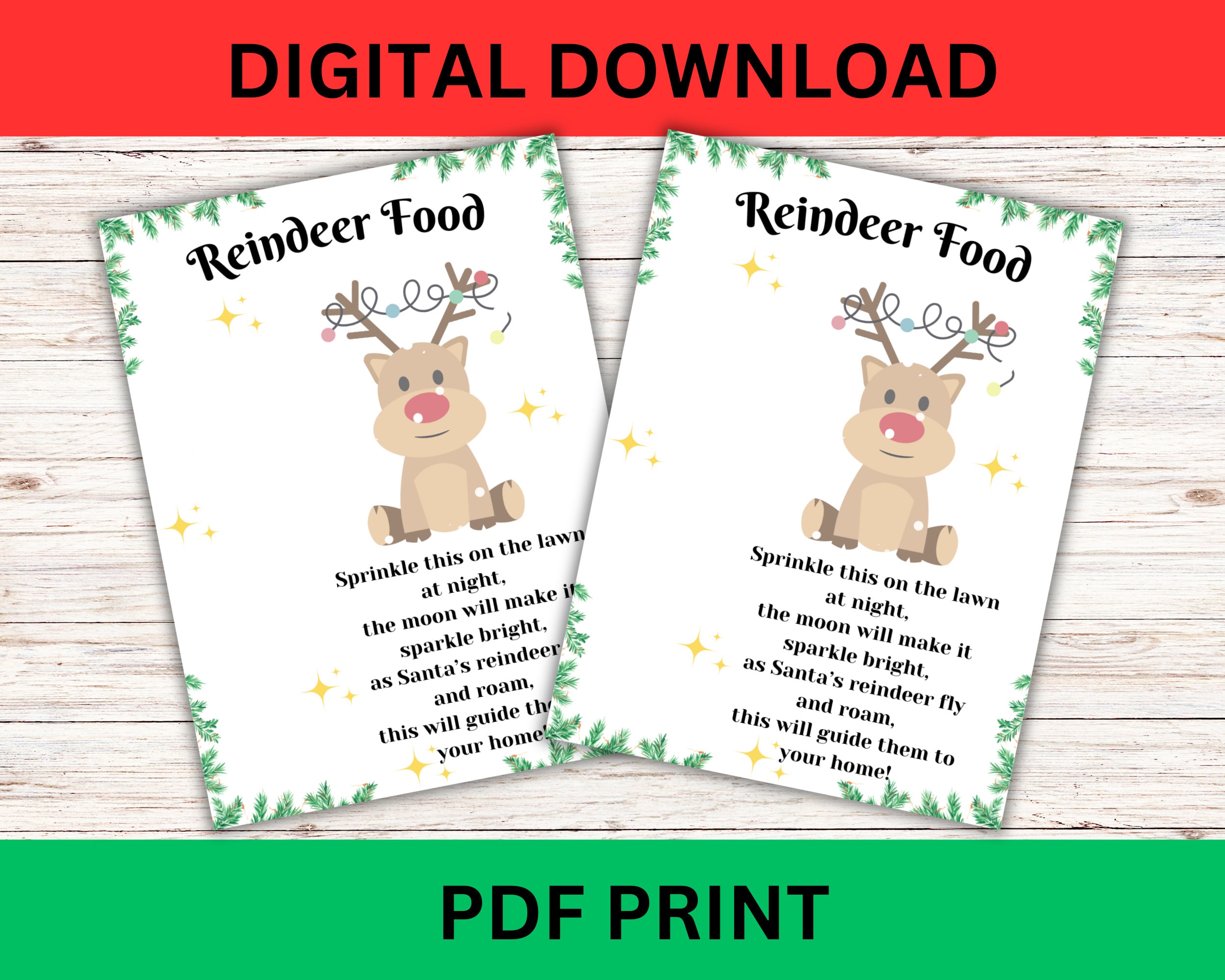 Magic Reindeer Food Digital Download, Printable Christmas Ideas ...