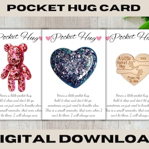 Pocket Hug Card Template, Pocket Hug PNG, Backing Card Printable ...