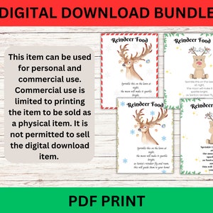 Magic Reindeer Dust Printable, Digital Download Christmas Bundle ...