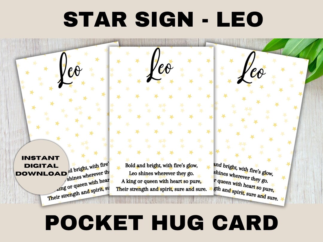 Star Sign Card, Pocket Hug Backing Card Template, Zodiac Sign PNG ...
