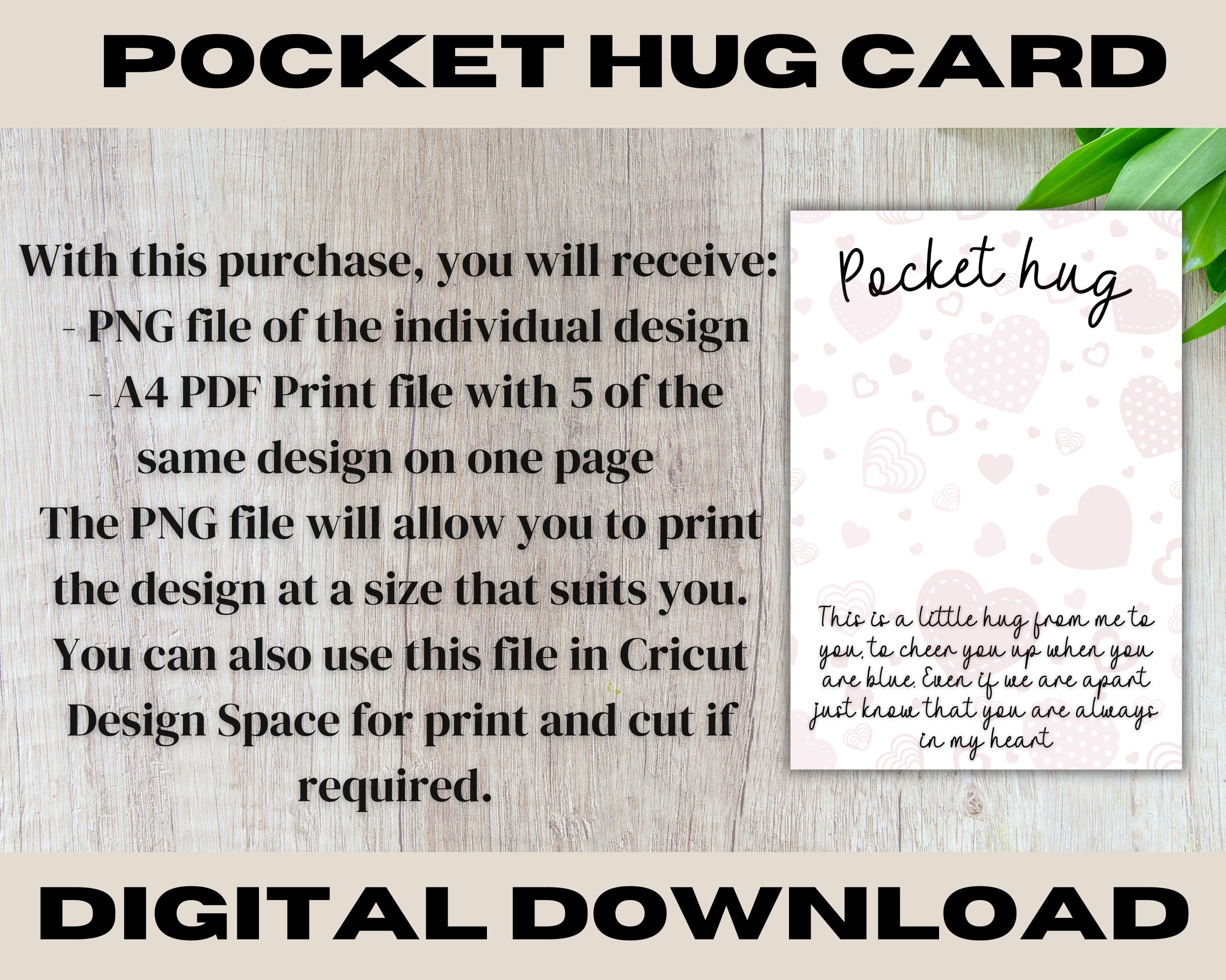 Pocket Hug Card PNG, Backing Card Templates, Pocket Hug Printable ...