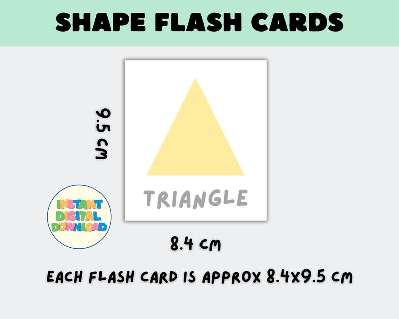 Shape Flashcards: Preschool Learning Activity (PDF Printable) - Etsy