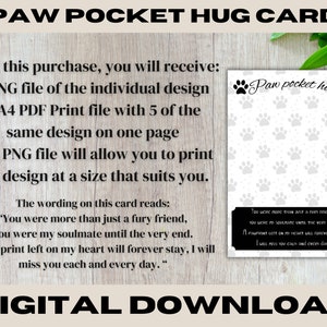Pocket Hug Card Template, Pocket Hug PNG, Backing Card Printable ...