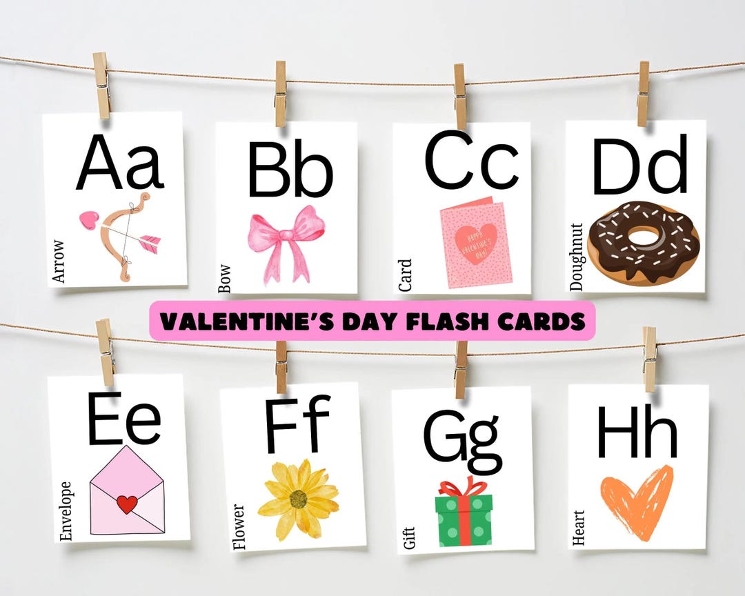 Flash Cards Valentines Day, Printable Teacher Resources, Homeschooling ...