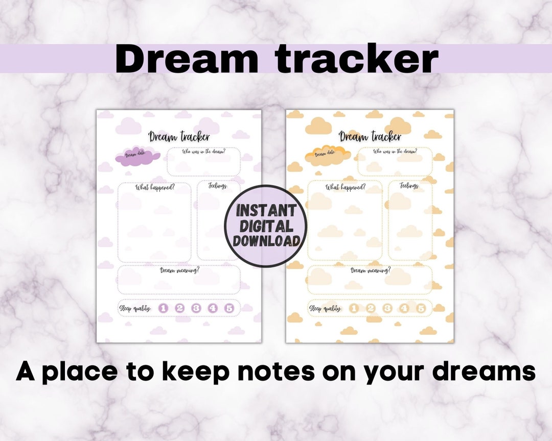 Dream Tracker Printable, Dream Life Journal, Manifestation Journal ...