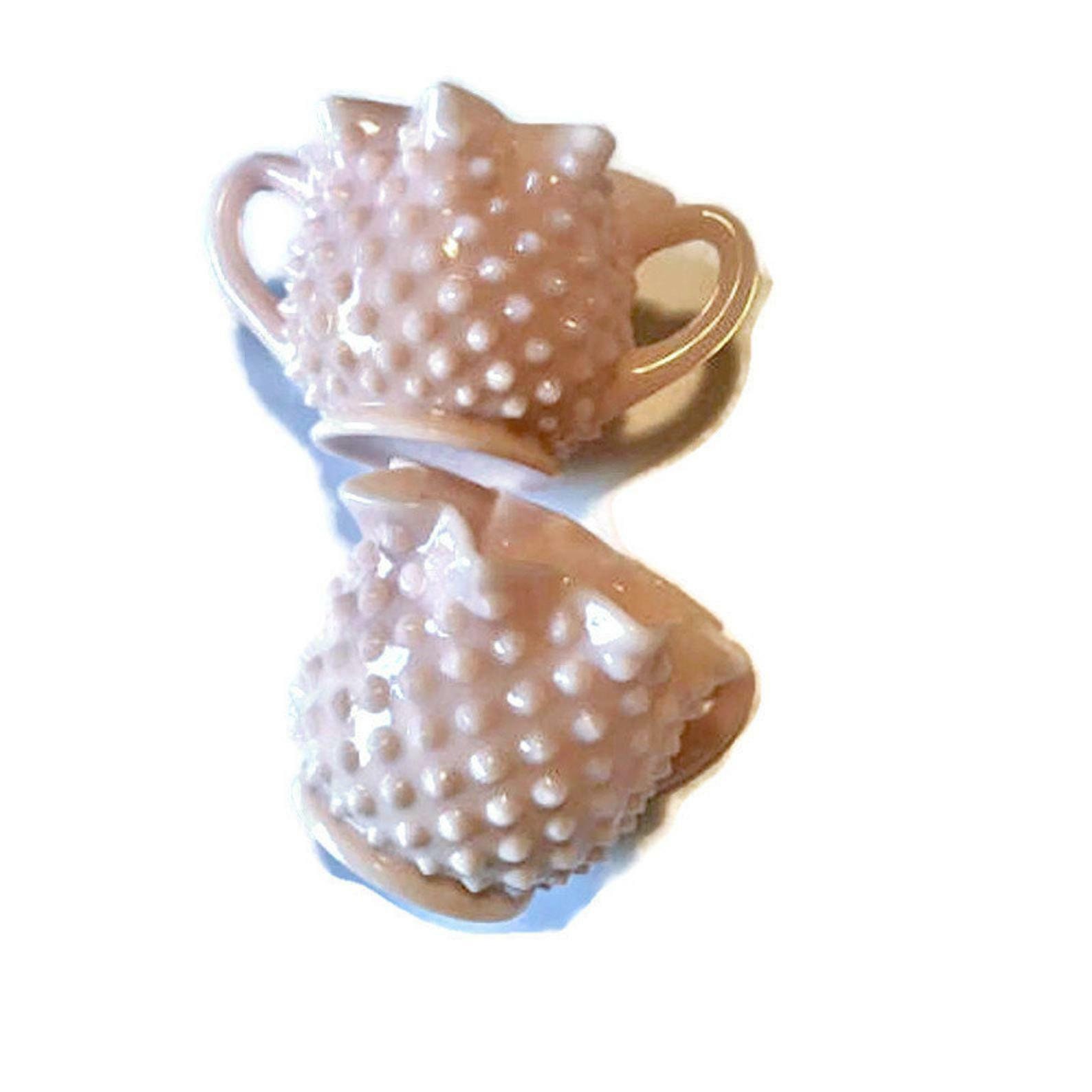 Pink Hobnail Fenton Cream and Sugar Set 1950s Pink Milk Glass - Etsy