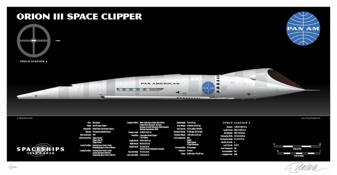 Orion Space Clipper 2001 A Space Odyssey Limited Edition Signed ...