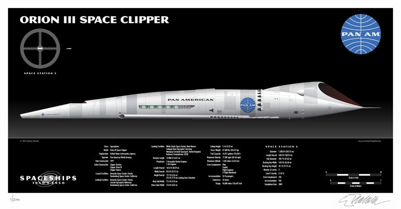 Orion Space Clipper 2001 A Space Odyssey Limited Edition Signed ...