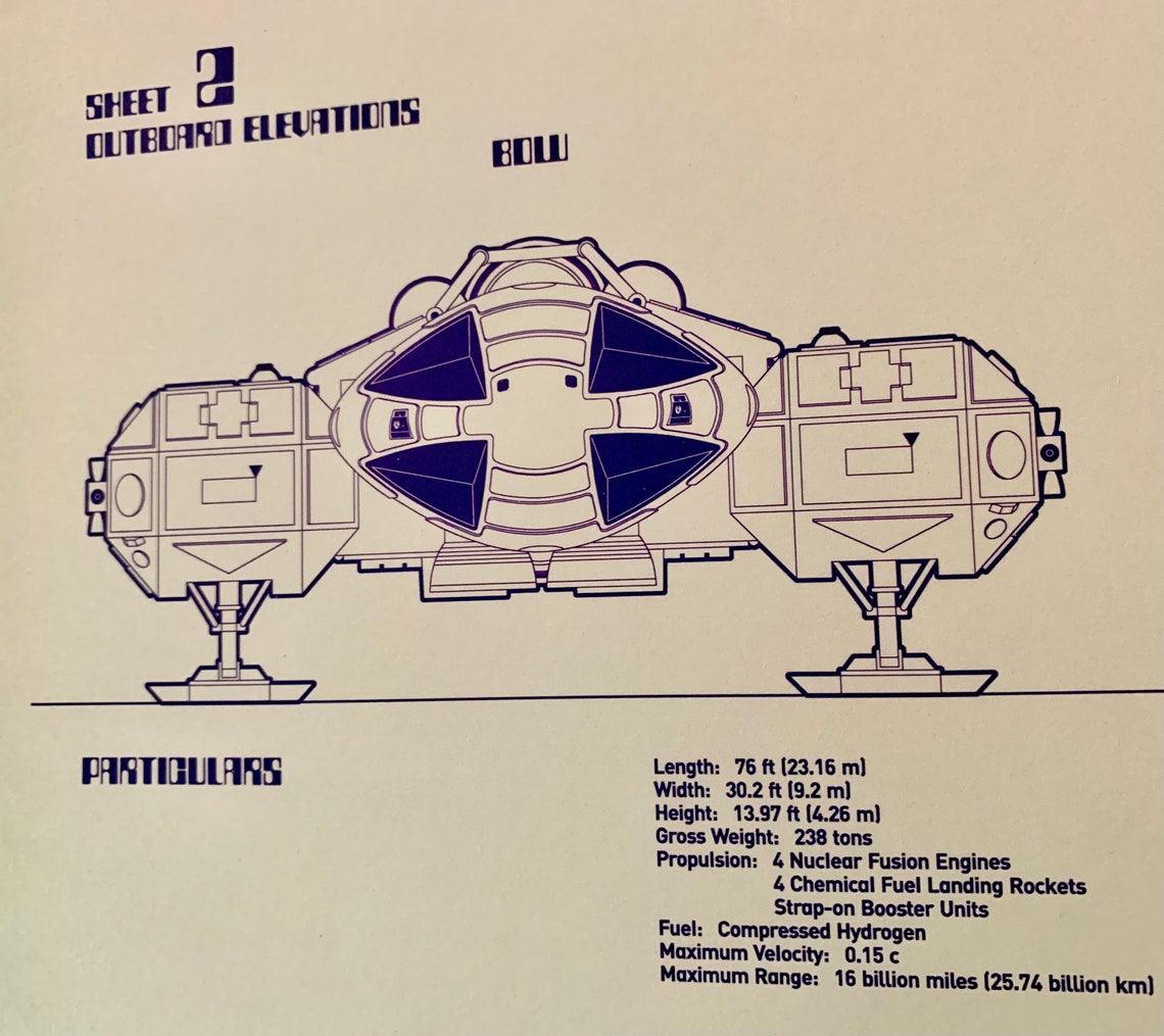 Space 1999 Original Eagle Blueprint - Etsy