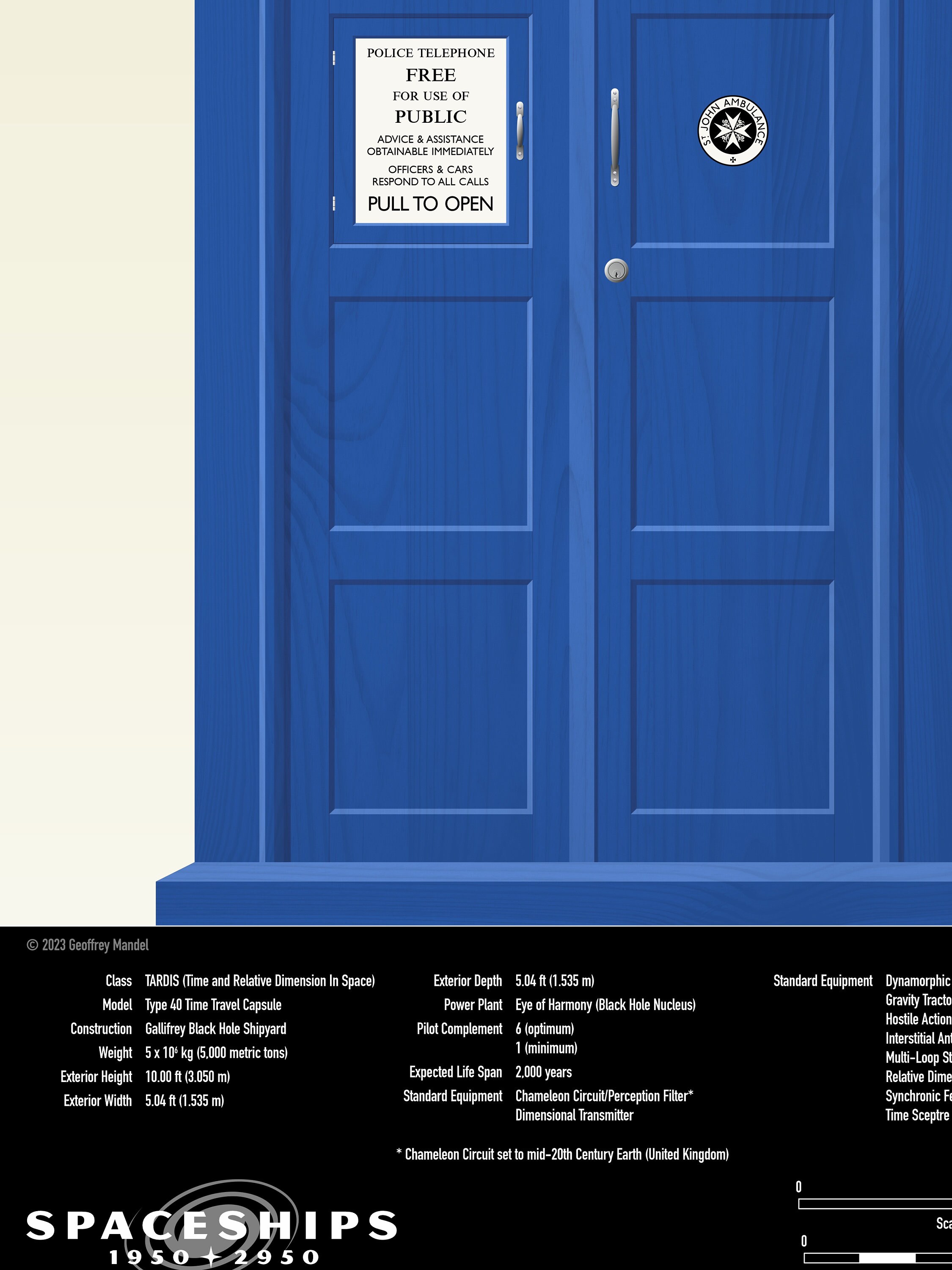 Dr Who TARDIS Limited Edition Signed Numbered Spaceship Print by ...