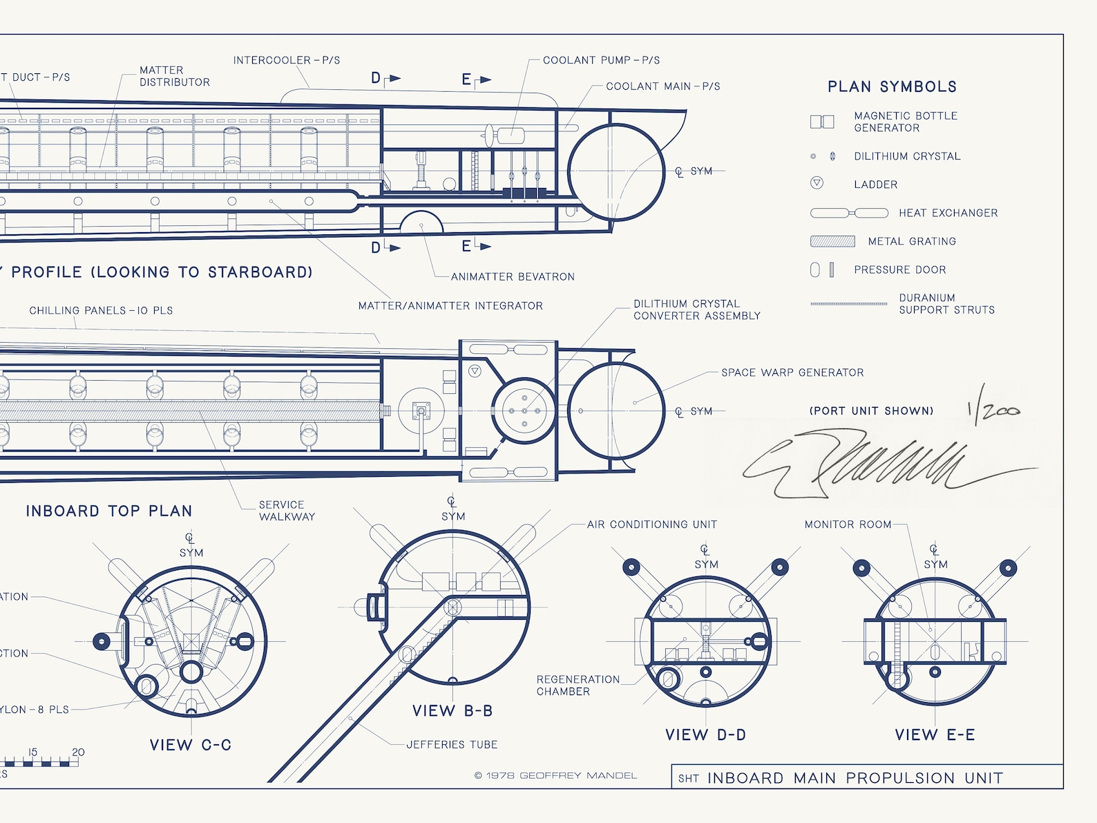 Star Trek Original Warp Drive Blueprint - Etsy
