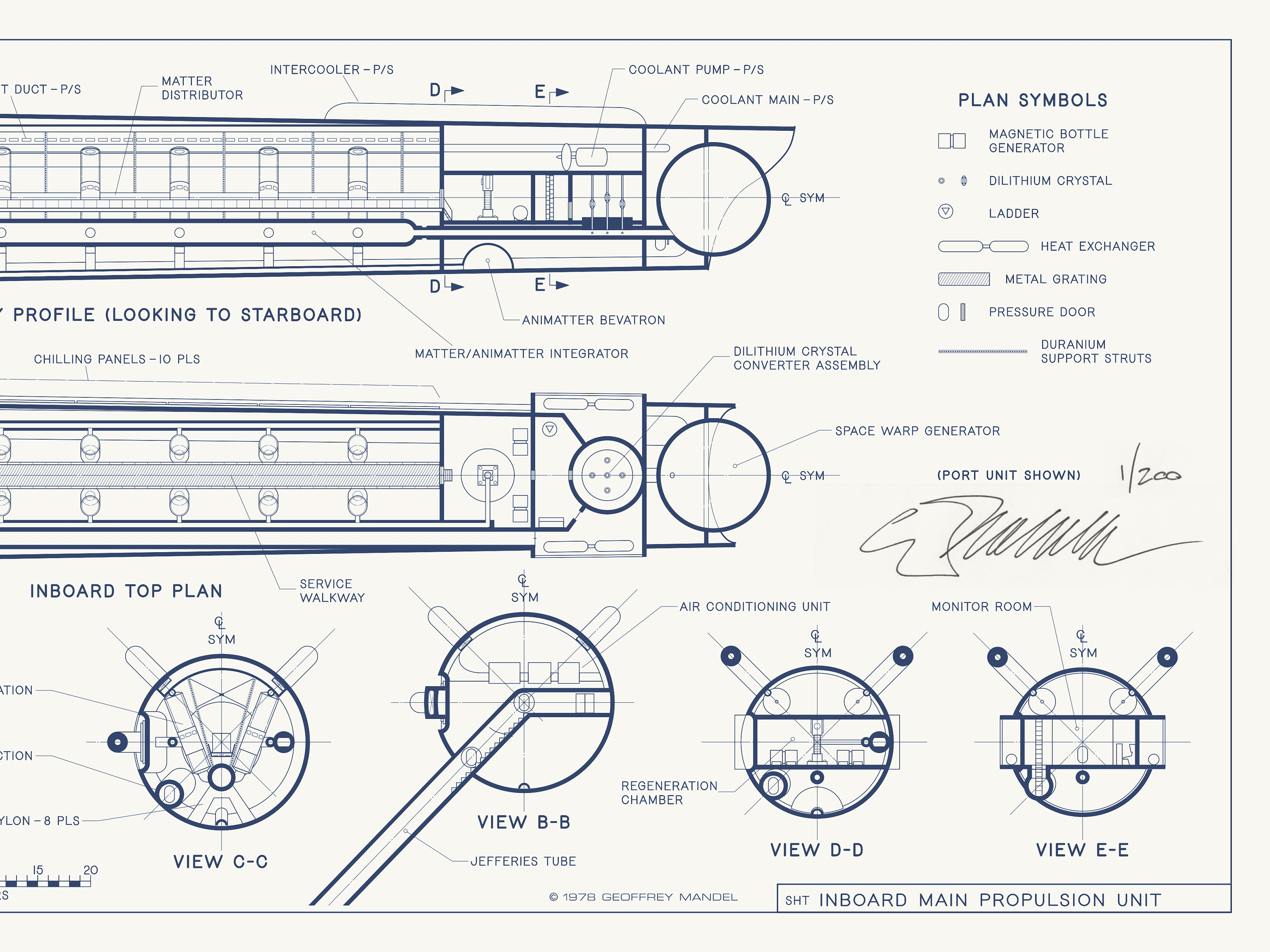 Star Trek Original Warp Drive Blueprint - Etsy
