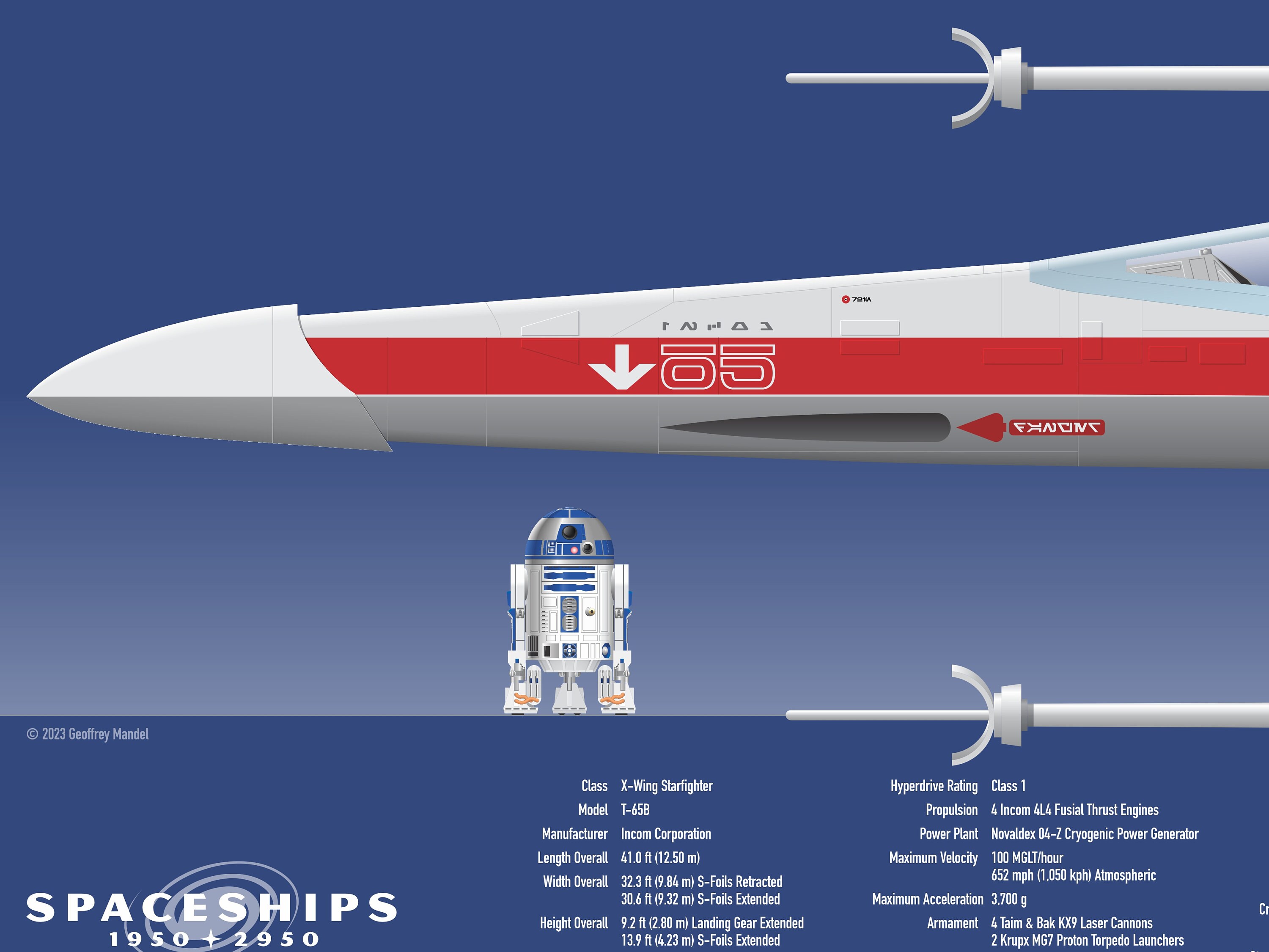 Star Wars T-65 X-wing Starfighter Limited Edition Signed Numbered ...