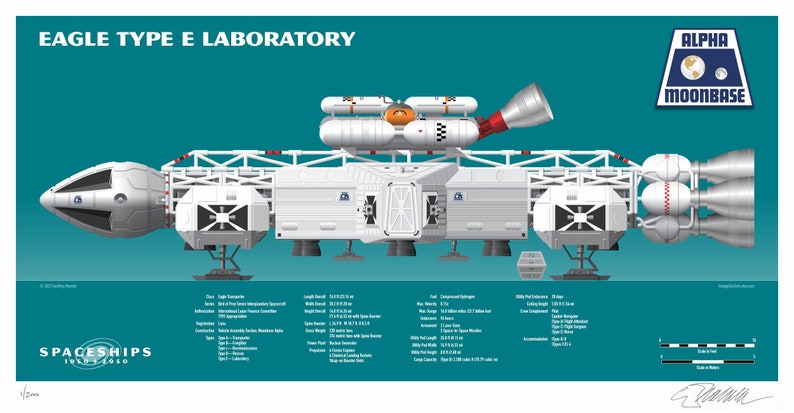 Space 1999 Eagle Laboratory Limited Edition Signed Numbered Spaceship ...