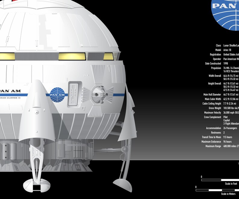 Aries 1B Lunar Shuttle 2001 A Space Odyssey Limited Edition Signed ...