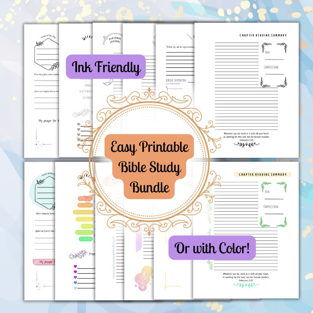 Bible Study Printable, Bible Study Journal, Bible Study PDF, Bible ...