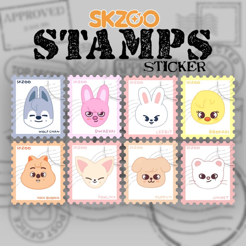 Skzoo Stamp Stickers Stray Kids - Etsy