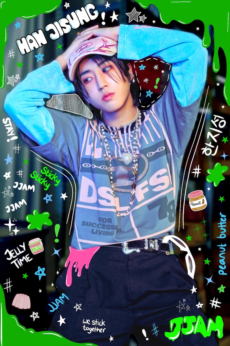 Stray Kids JJAM 잼 Ver Art Prints | Kpop Room Decor | Kpop Wall Art ...