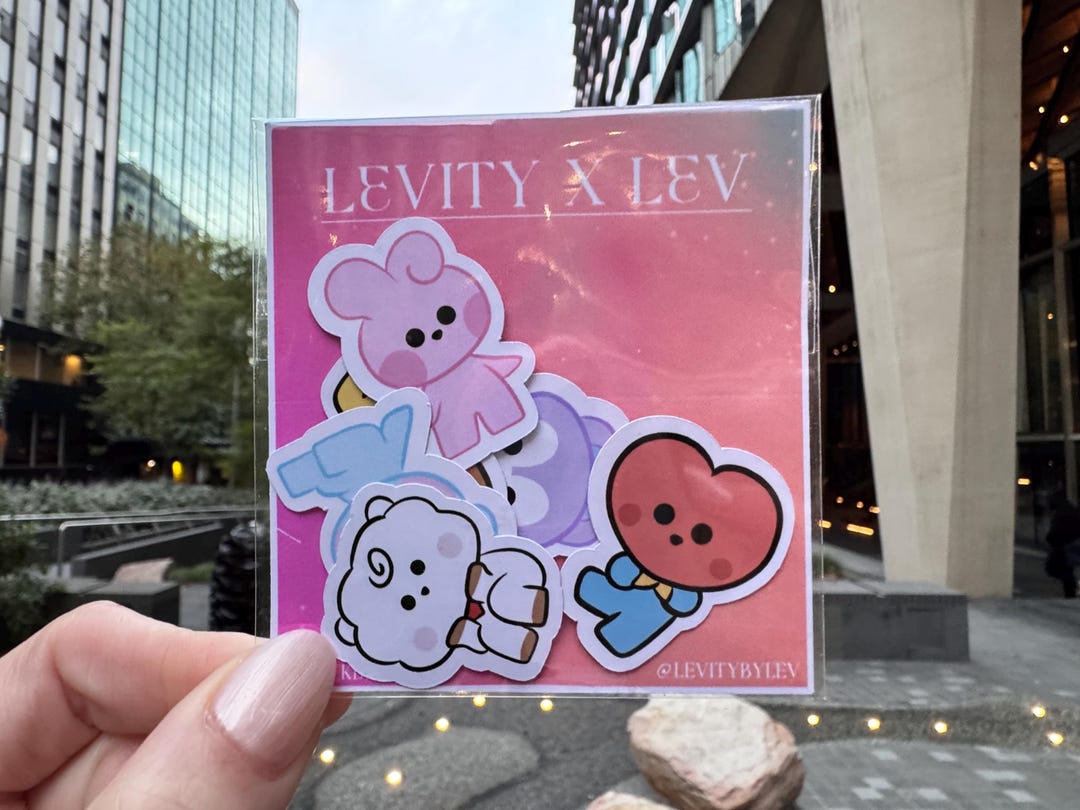 BT21 Chibi Cute Stickers Set - Dye Cut Waterproof - Etsy