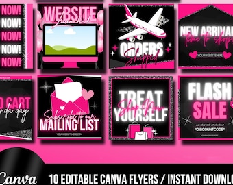 Website Launch Flyer, Website Live Flyer, Editable Canva Flyer ...