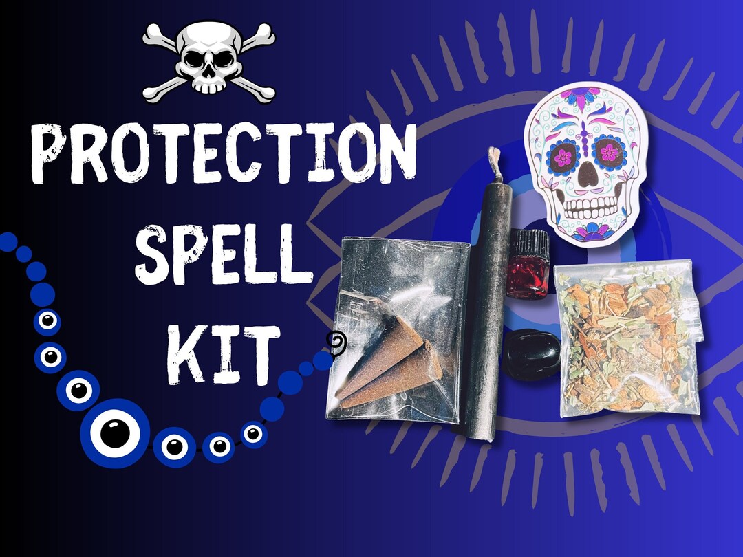 PROTECTION SPELL KIT, Wards off Bad Energy, Evil Spirits, Evil Eye ...