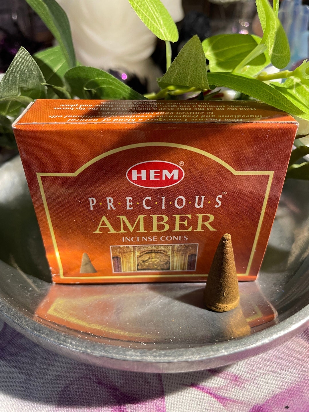 Incense Cones, HEM, Box of 10, Patchouli Incense, Amber Incense, Anti ...