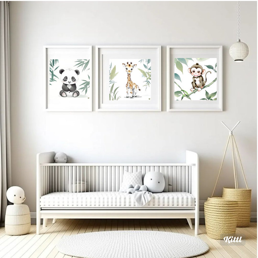Baby Animals Wall Art | Baby Room Wall Art | Digital Art Print | Wall ...