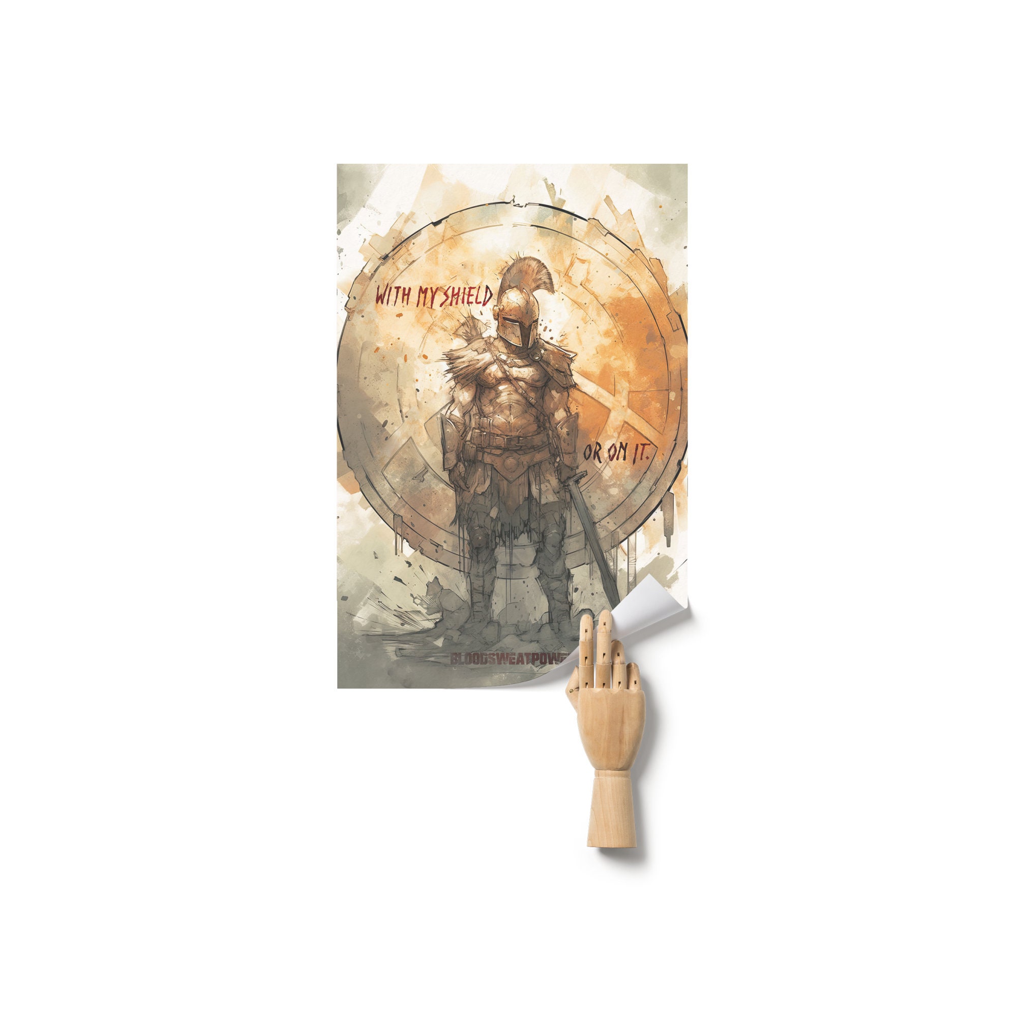 Spartan Warrior Motivational Poster Ancient Sparta Hoplite - Etsy