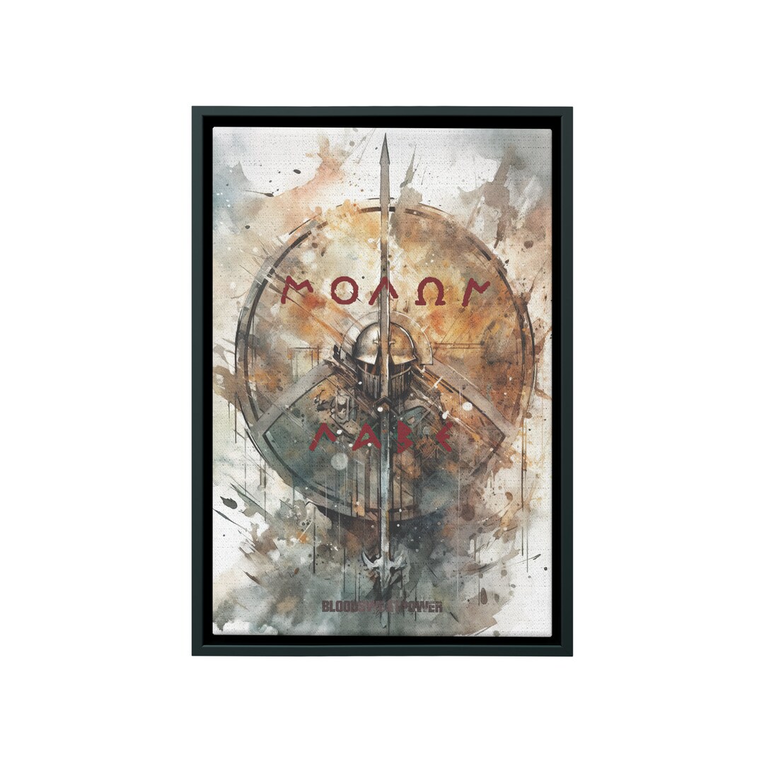 Molon Labe Come and Take Them, Spartan Warrior Motivational Canvas ...