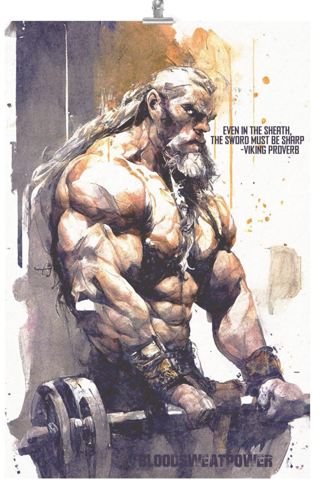 Viking Motivational Poster Fitness , Gym Training - Etsy