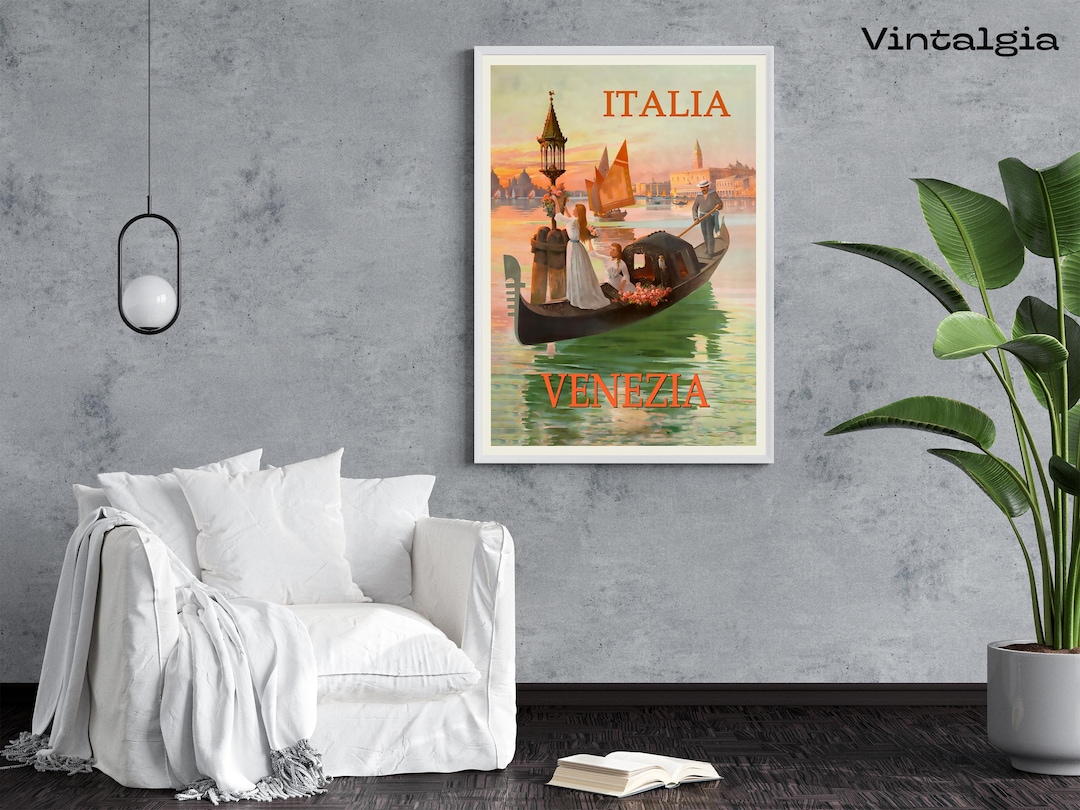 Italy Vintage Retro Art Posters Iconic Cities & Landmarks Prints ...
