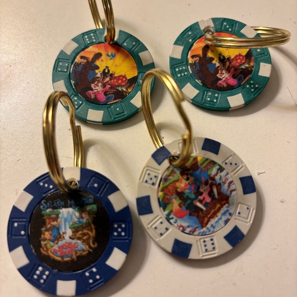 Poker Chip Keychain - Etsy