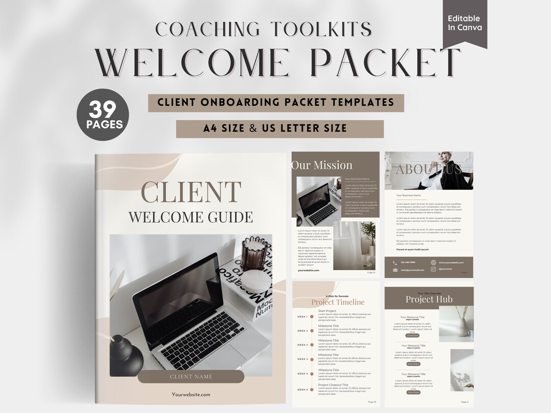 Client Welcome Packet Template, Client Onboarding, Welcome Guide ...
