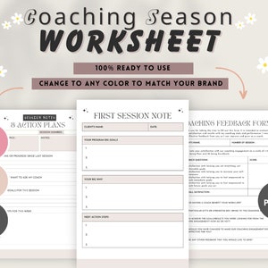 Life Coaching Worksheets | Coaching Session Worksheets | Coaching ...