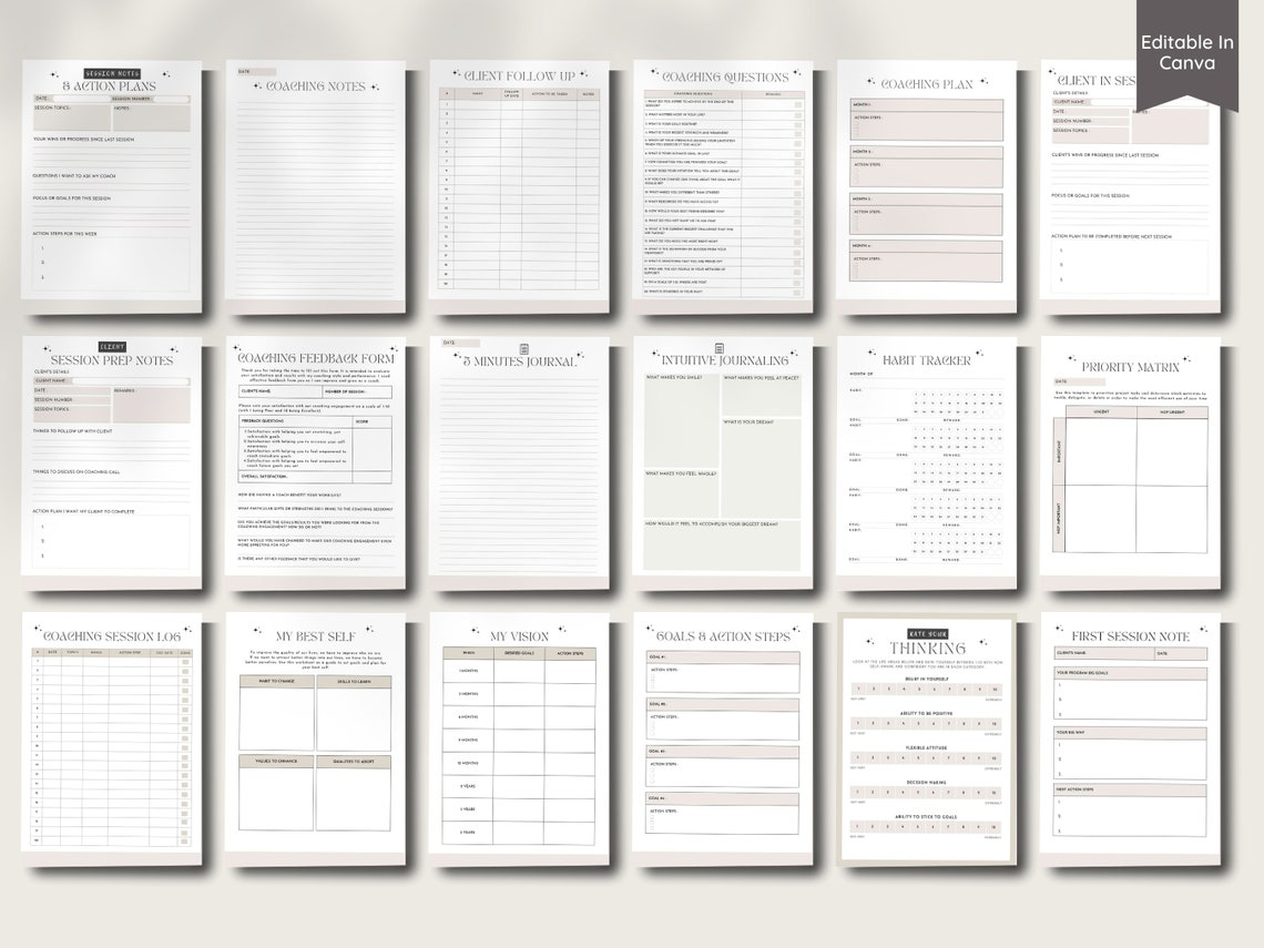 Life Coaching Worksheets | Coaching Session Worksheets | Coaching ...