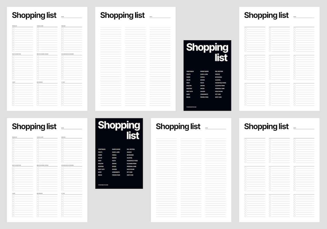 Ultimate Shopping List & Grocery List | Customizable Grocery Shopping ...