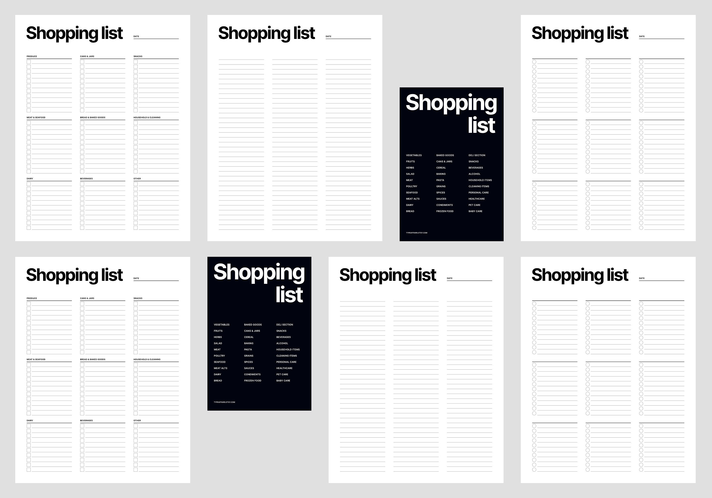 Ultimate Shopping List & Grocery List | Customizable Grocery Shopping ...